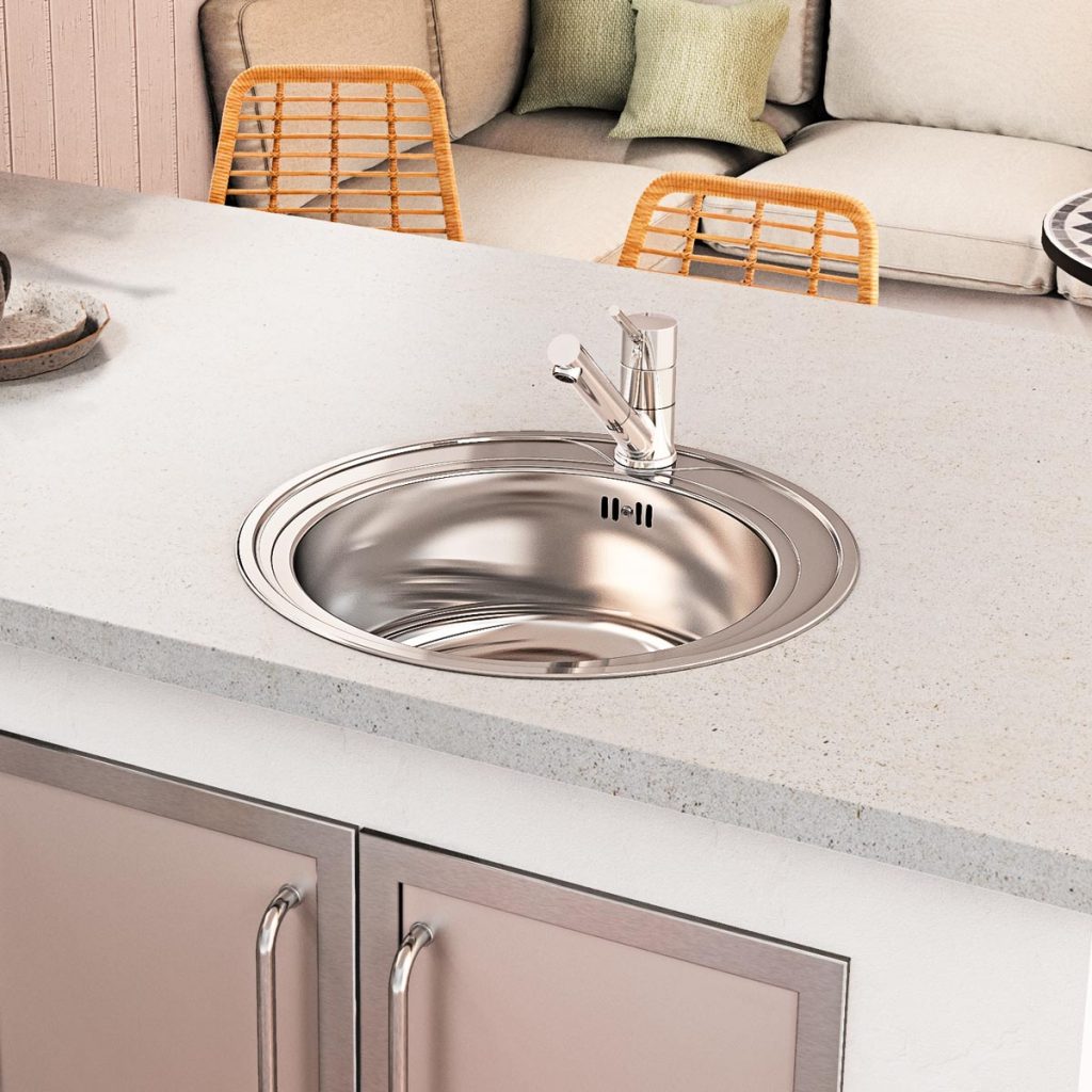 Chiuveta bucatarie granit de colt tesit sau blat liniar CookingAid ...