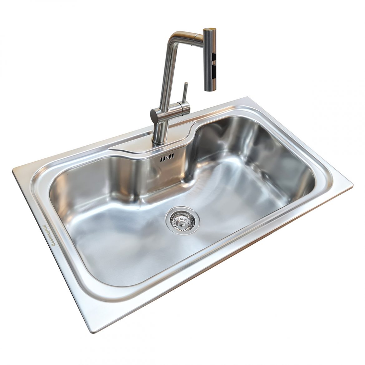 Baterie CookingAid Ferrara Steel cu furtun dus extractibil si buton ...